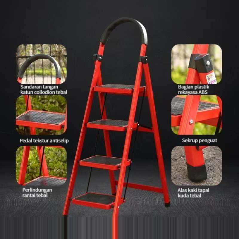 Promo Furnibest Tangga Lipat Besi Tangga Lipat Portable Step Ladder ...