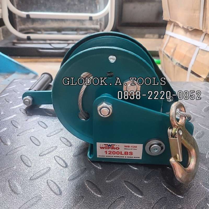 Promo Hand Winch WIPRO 1200 Lbs Alat Derek Manual Kapasitas 500 Kg ...