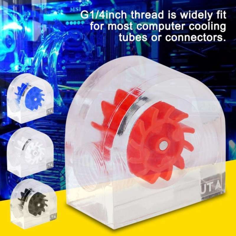 Promo 12 Impeller Flow Meter Indicator for PC Water Cooling System ...