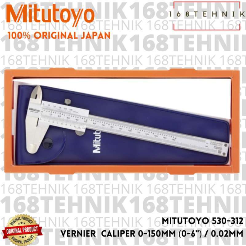 Jual Mitutoyo 530-312 Vernier Caliper 6 Inch 0.02mm / Sketmat 150mm Di Seller Mba Ayu - Tugu ...