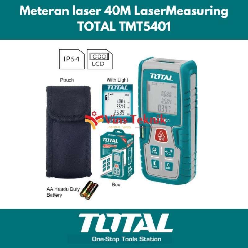 Promo Meteran laser 40M Laser Measuring Tool TOTAL TMT5401 Laser Distance Diskon 33% di Seller ...