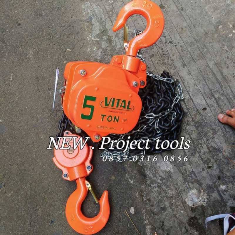 Promo chain block vital 5 ton x 5 meter takel rantai manual original ...