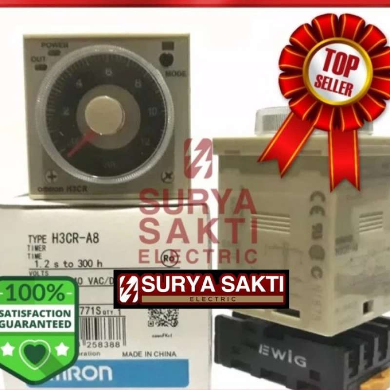 Promo Timer Omron H3Cr-A8 Multivolt 24V-240V Ac / Dc + Socket Diskon 32 ...