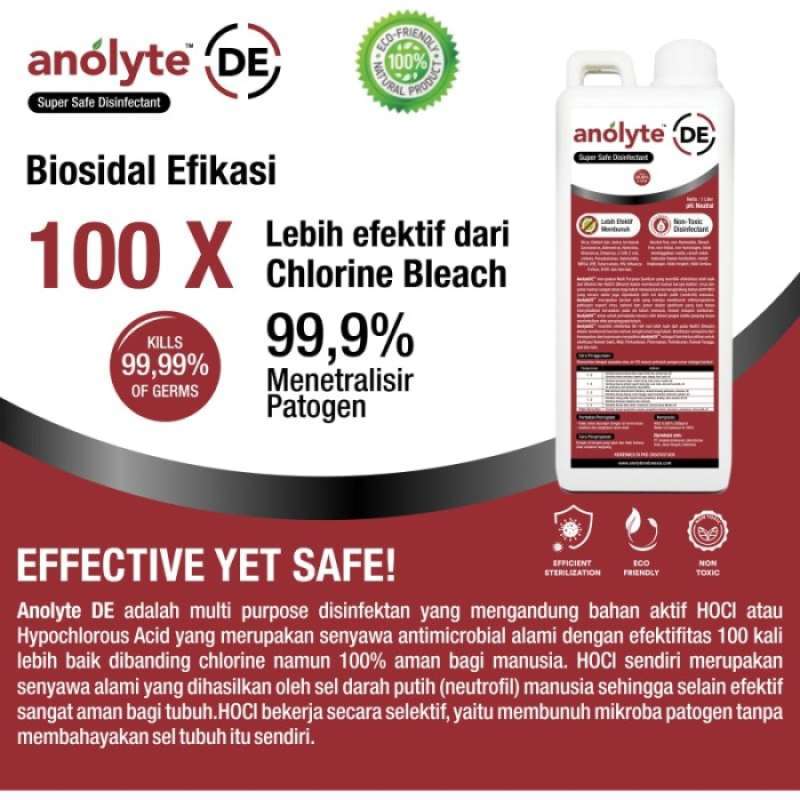 Promo Cairan Desinfektan Food Grade 1 Liter | Anolyte Disinfectant ...