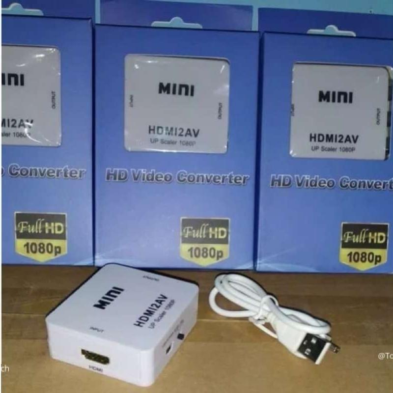 Promo Rca Converter Adapter/hdmi To Av/mini Box Hdmi2av Gu Diskon 23% ...