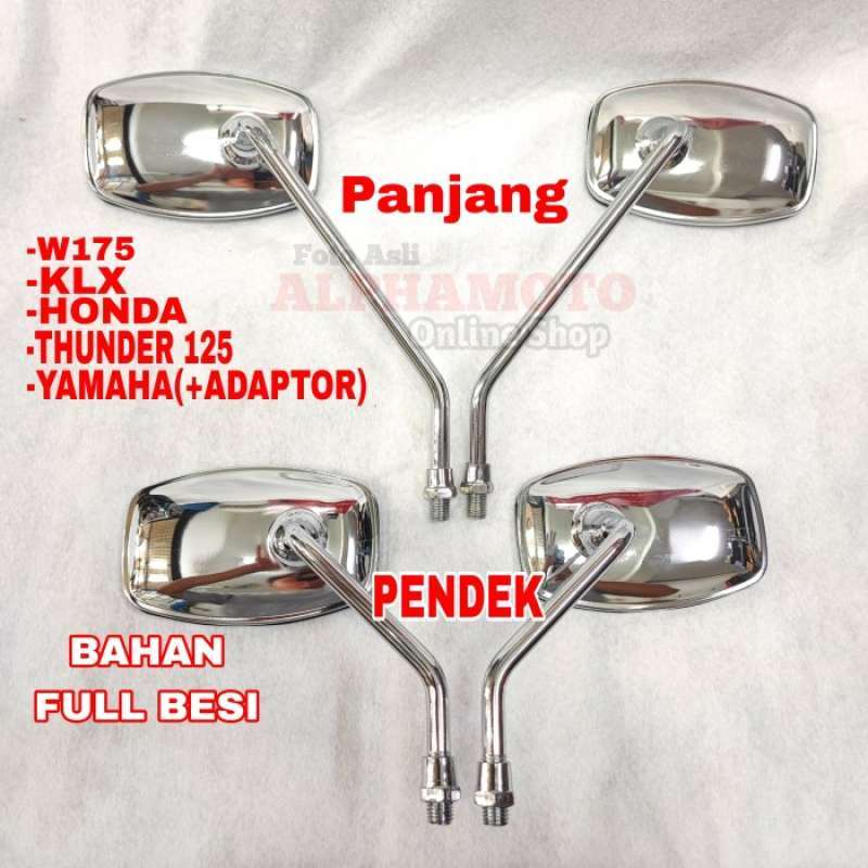 Promo Spion kotak chrome klasik retro w175 scoopy fino fazzio classic ...