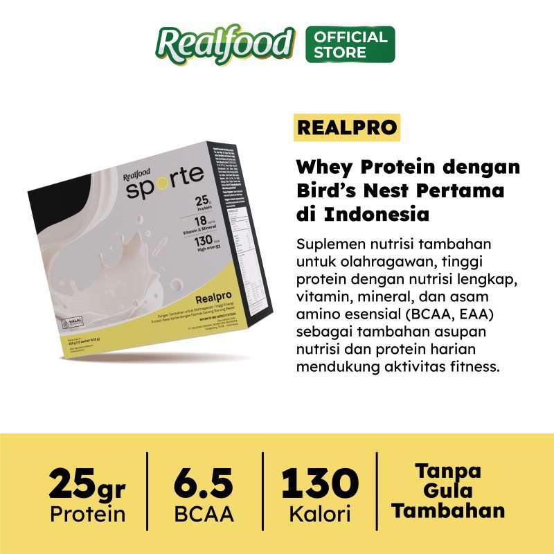 Promo Realfood Sporte Realpro Whey Protein Sarang Burung Walet ...