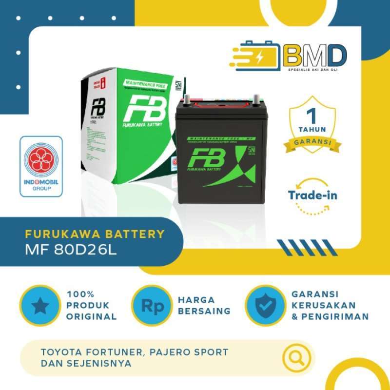 Promo Aki Mobil FB MF 80D26L untuk Fortuner, Pajero Sport & sejenis ...