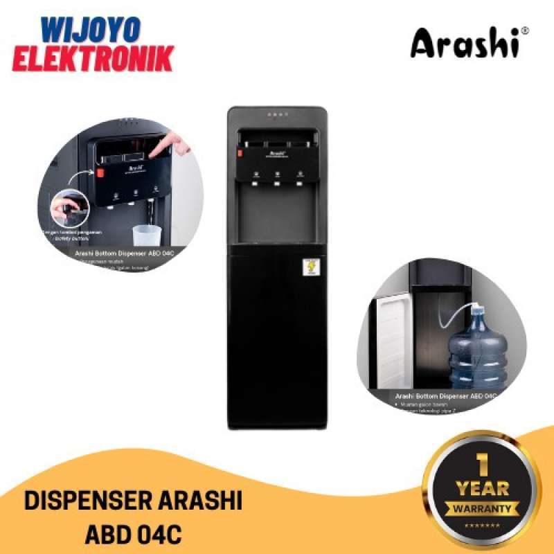 Jual Arashi Dispenser Multifungsi 4 In 1 Galon Bawah + Remote Amd 02 Bc ...