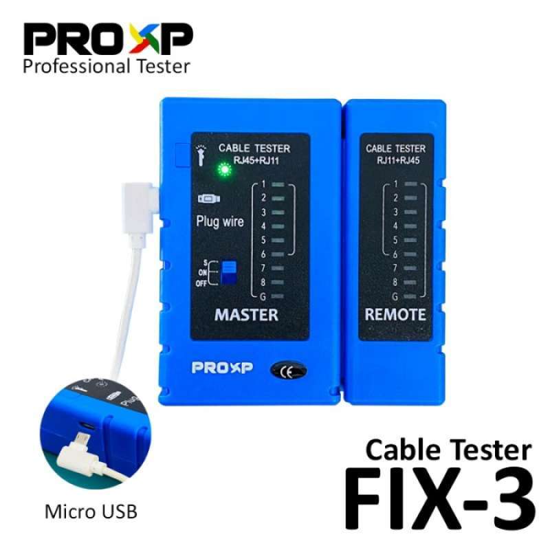 Promo Pro-Xp Cable Tester Fix-3 / Cable Tester Micro Usb / Cable Tester ...