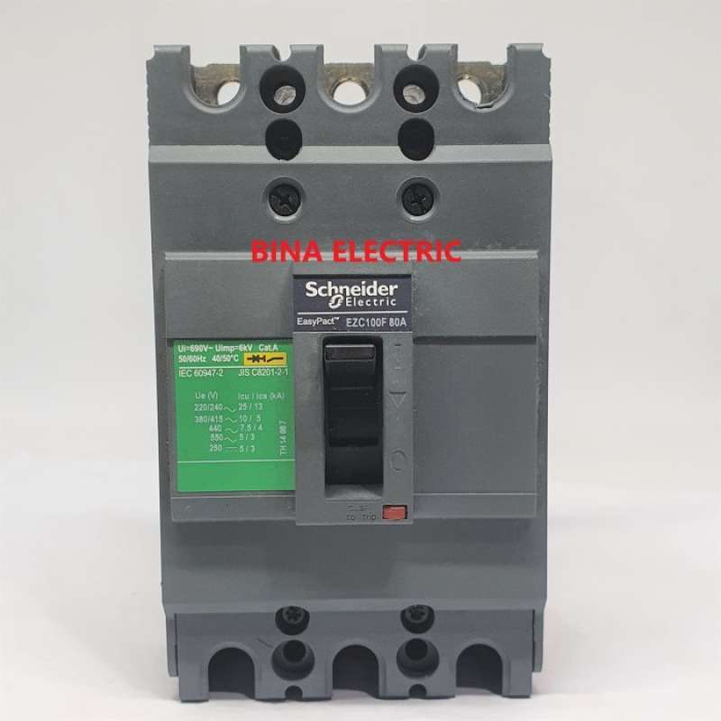Promo MCCB Schneider 3P 80A 10kA EasyPact EZC100F EZC100F3080 Diskon 23% di Seller Maslika Store ...
