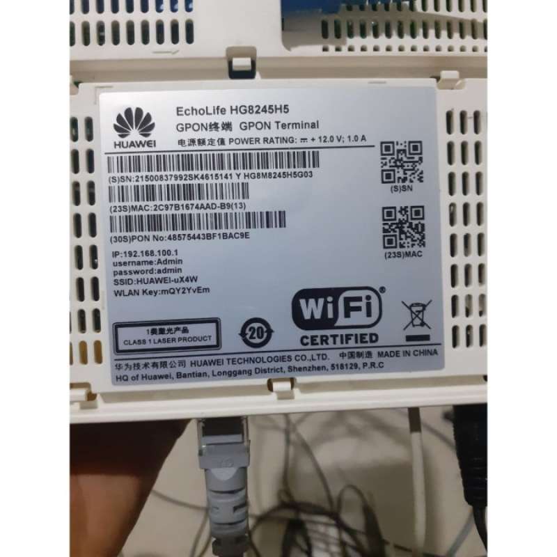 Jual Modem Ont Huawei Hg8245h5 Akses Point Gpon Ftth Router Di Seller Caeraa Shop - Wanasari ...