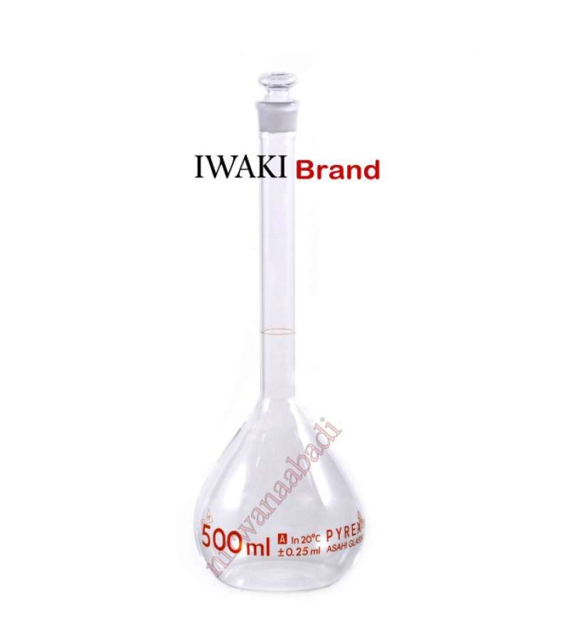 Promo Iwaki.5640-100. Labu Ukur Clear 100Ml Glass Stopper | Volumetric ...