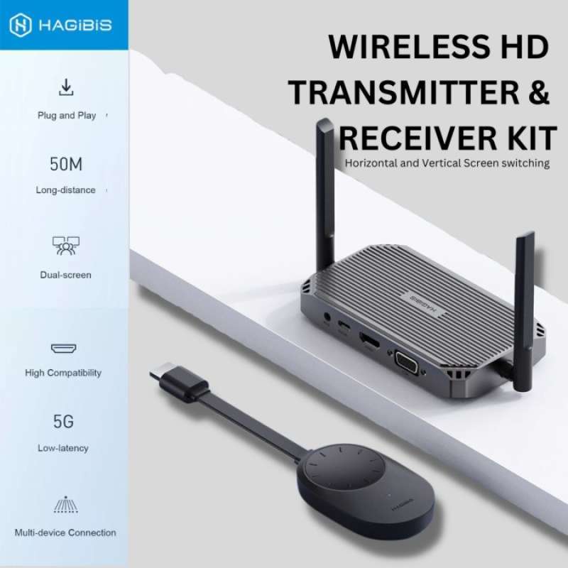 Promo Hagibis Wireless Video Hdmi Transmitter Receiver Extender Display ...