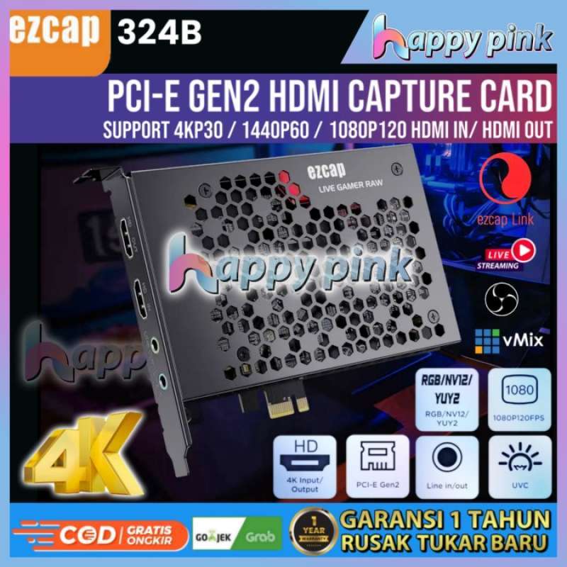Promo Ezcap 324B 4K Pcie Pci Express Hdmi Capture Card Live Gamer Raw 324 B Diskon 23% di Seller ...