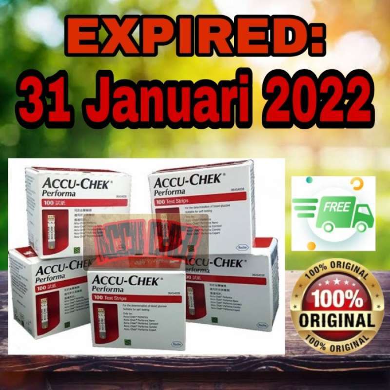 Promo Accu Chek Performa 100/Strip Accu Chek Gula Darah Original Made ...