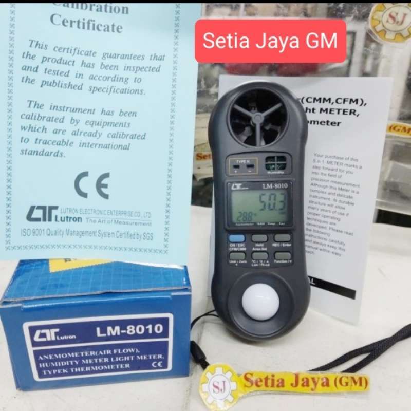 Promo Lutron LM-8010 Anemometer CMM,CFM+ Humidity+Lux Meter+ ...