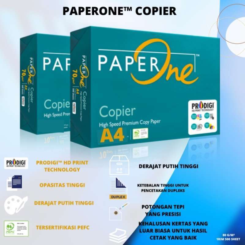 Jual Termurah Kertas Hvs A4 75 Gr Paper One Khusus Gojek 1 Dus 5 Rim