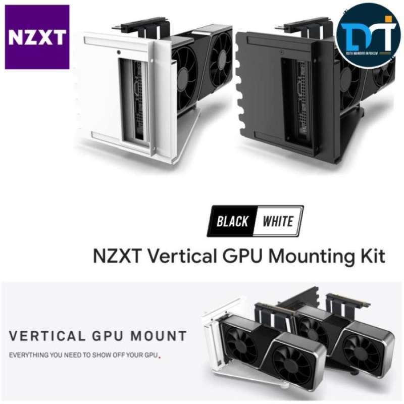 Promo Nzxt Vertical Gpu Mounting Kit - Gpu Holder & Pcie Riser Cable ...