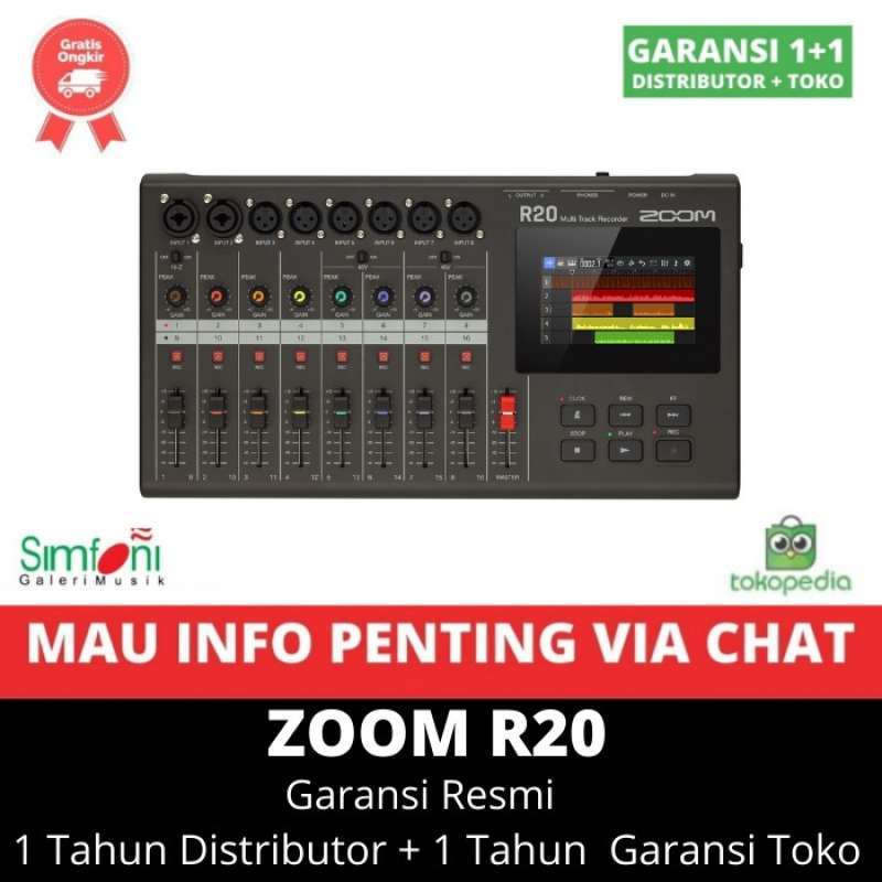Promo ZOOM R20 Multi-Track Recording with Touchscreen Editing Diskon 23% di Seller Qeira Store ...
