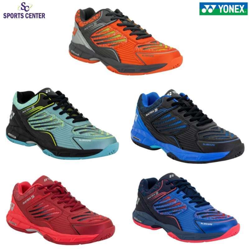 Promo New Sepatu Badminton Yonex Matrix 5 Red Silver Diskon 16% Di ...