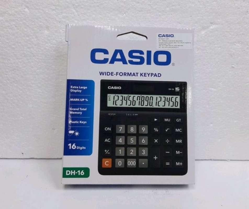 Jual Kalkulator Casio 16 Digit Dh-16 / Calculator Casio Dh-16 Besar Di ...