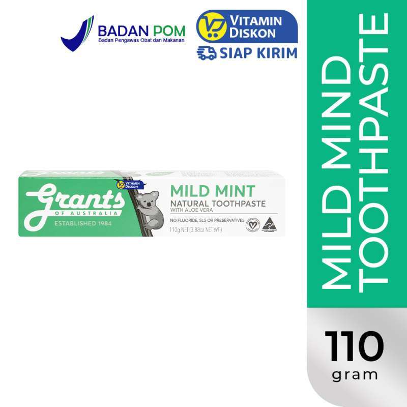 Promo Grants Of Australia Natural Toothpaste Fluoride Free 110g Diskon ...