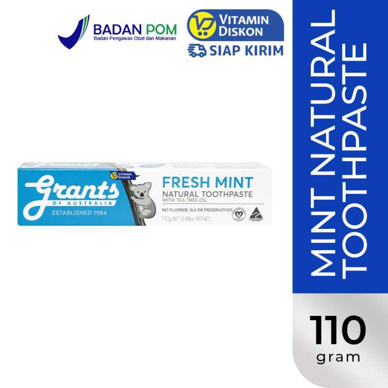 Promo Grants Of Australia Natural Toothpaste Fluoride Free 110g Diskon ...