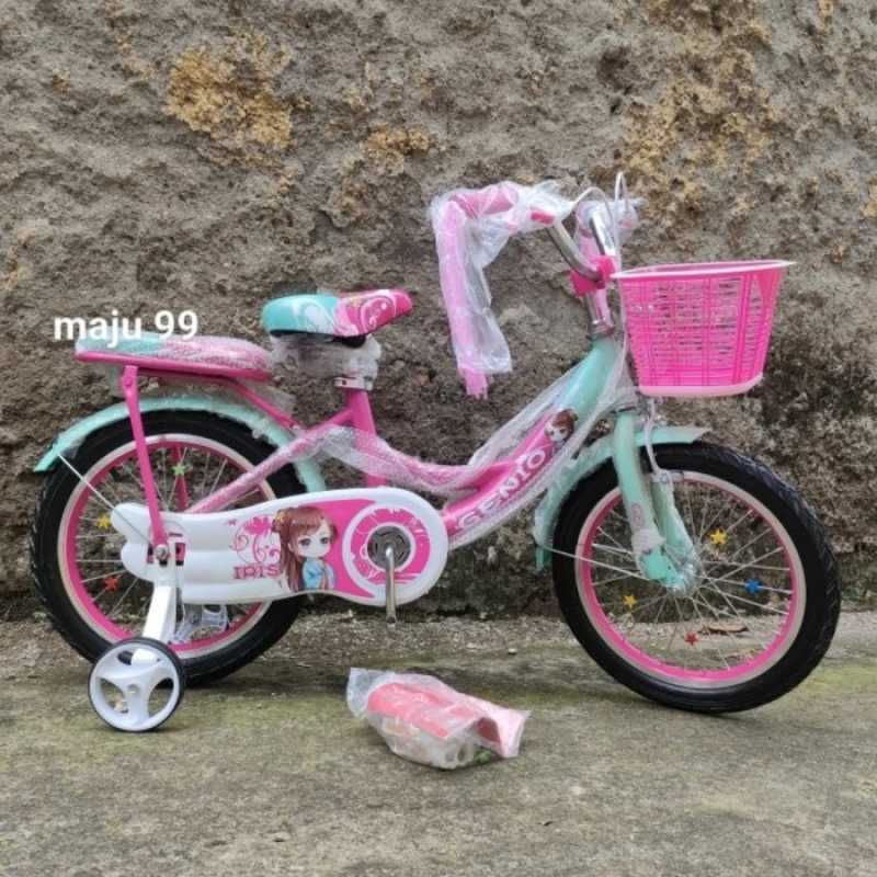 Promo Sepeda Anak Mini 16 Perempuan Iris Genio United - Pink Hijau ...