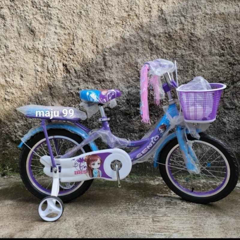 Promo Sepeda Anak Mini 16 Perempuan Iris Genio United - Pink Hijau ...