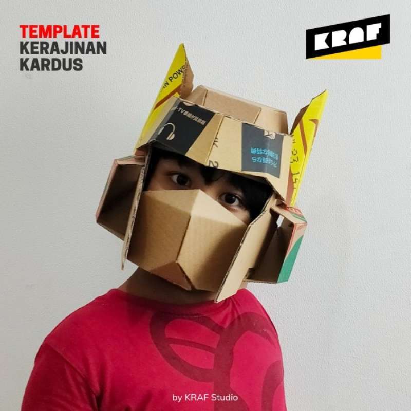 Promo Pola Kerajinan Kardus no.1005: Helm Robot Model Kartun Amerika ...