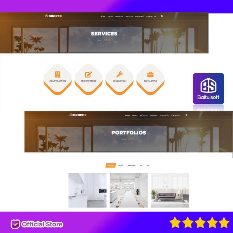Promo DROPEX - ARCHITECTURE WORDPRESS THEME BY BAITULSOFT Diskon 99% di Seller Baitulsoft ...