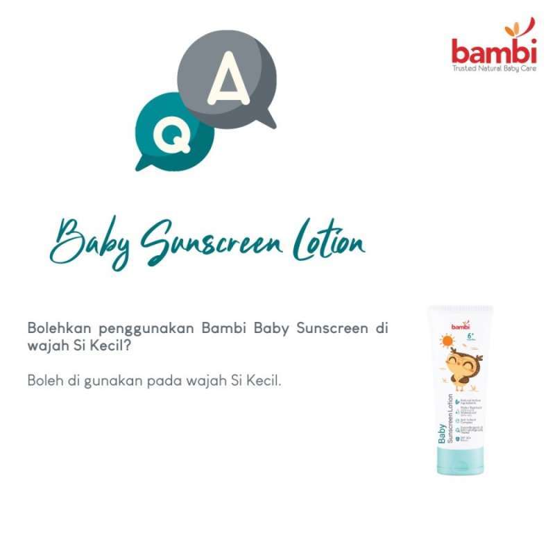 Jual Bambi Baby Sunscreen Lotion / Sunblock Bayi Spf 30+ 100 Ml Di ...