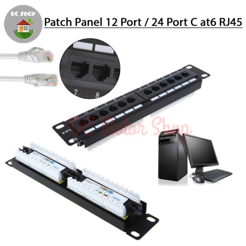 Promo Patch Panel 12 Port CAT6 12Port RJ45 Networking Wall Mount Rack ...