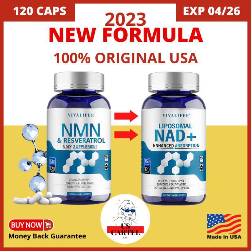 Jual Vivalifer Nmn Nad Supplement Usa Longevity Anti Aging 60 Capsules Di Seller Ksm Store ...