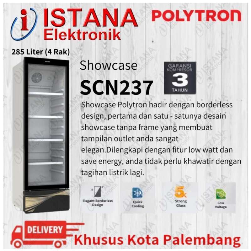Jual Polytron Showcase 1 Pintu 4 Rak 285 Liter Scn237 Di Seller Istana ...