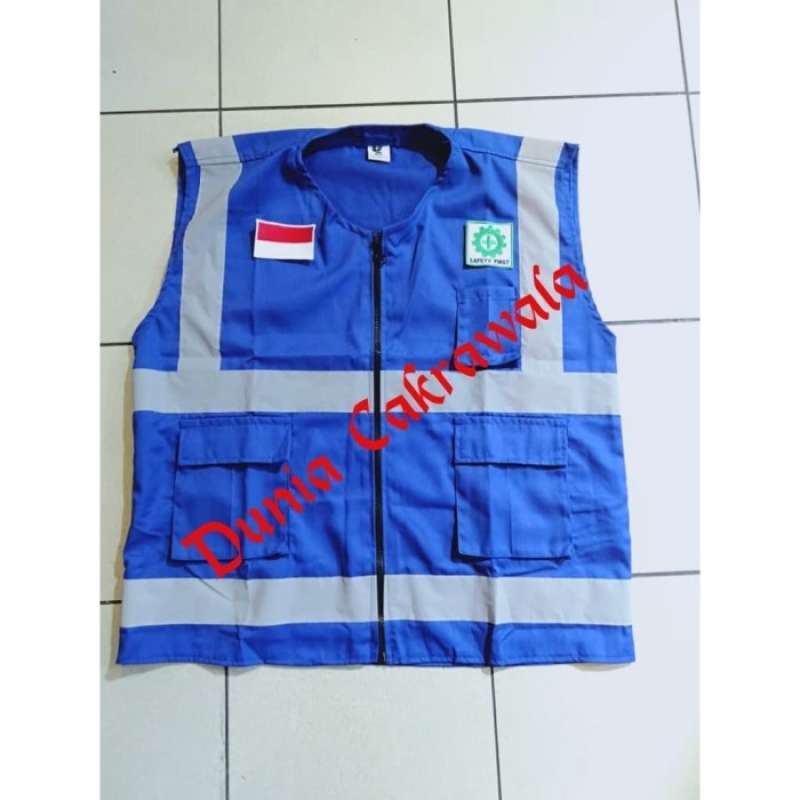 Jual Rompi Safety Bahan Drill Plus Logo K3 dan Logo Bendera / Warna ...