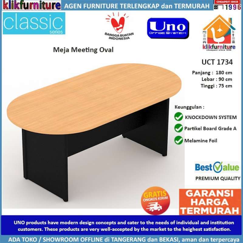Jual Uno Meja Rapat Meeting Oval Original Murah - Harga Diskon April ...