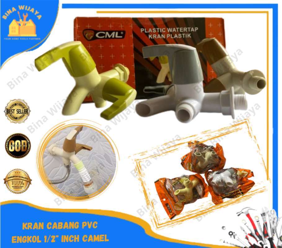 Jual Kran Cabang Pvc CAMEL Kran Air Engkol Keran Shower Kran Mesin Cuci ...