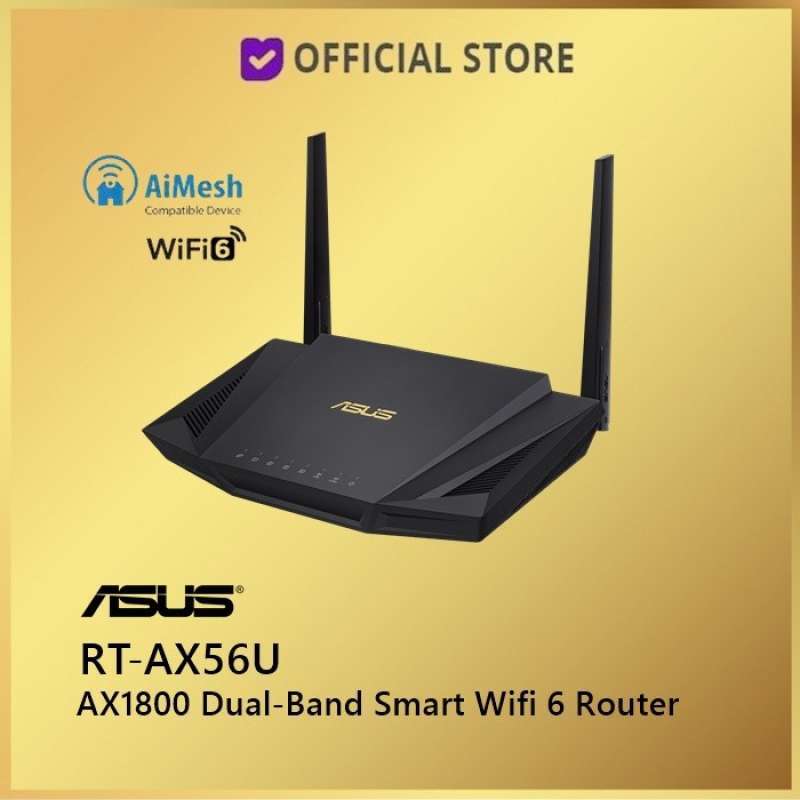 Promo Asus RT-AX56U WiFi 6 Dual-Band Router AX1800 With AiMesh RTAX56U ...