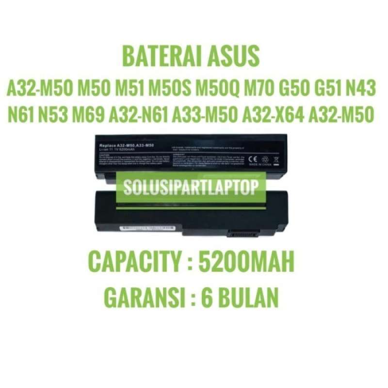 Promo Baterai Laptop Asus N43, N43s N43sl Series A32-m50 Diskon 33% Di ...