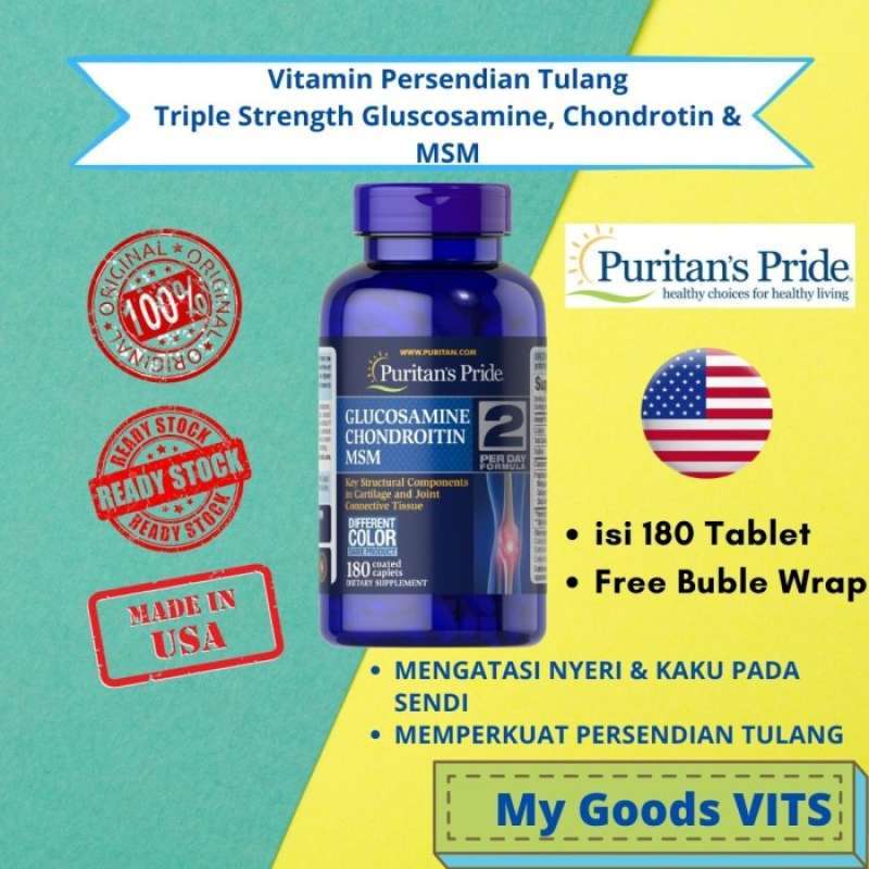 Jual PURITAN PRIDE VITAMIN SENDI TRIPLE STRENGTH GLUCOSAMINE ...