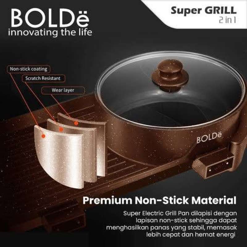 Promo Bolde Super Grill 2 In 1/ Bbq/ Panggang Listrik Diskon 23% Di ...