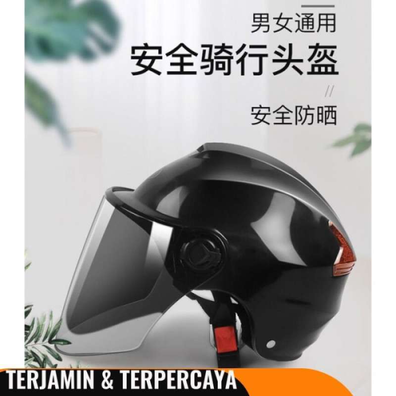 Jual Tym Helm Sepeda Skuter Motor Elektrik Half Face 1166 Black Di