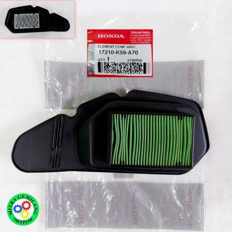 Promo FILTER UDARA - BUSA FILTER MOTOR HONDA VARIO 150 ASLI 17210 K59 ...