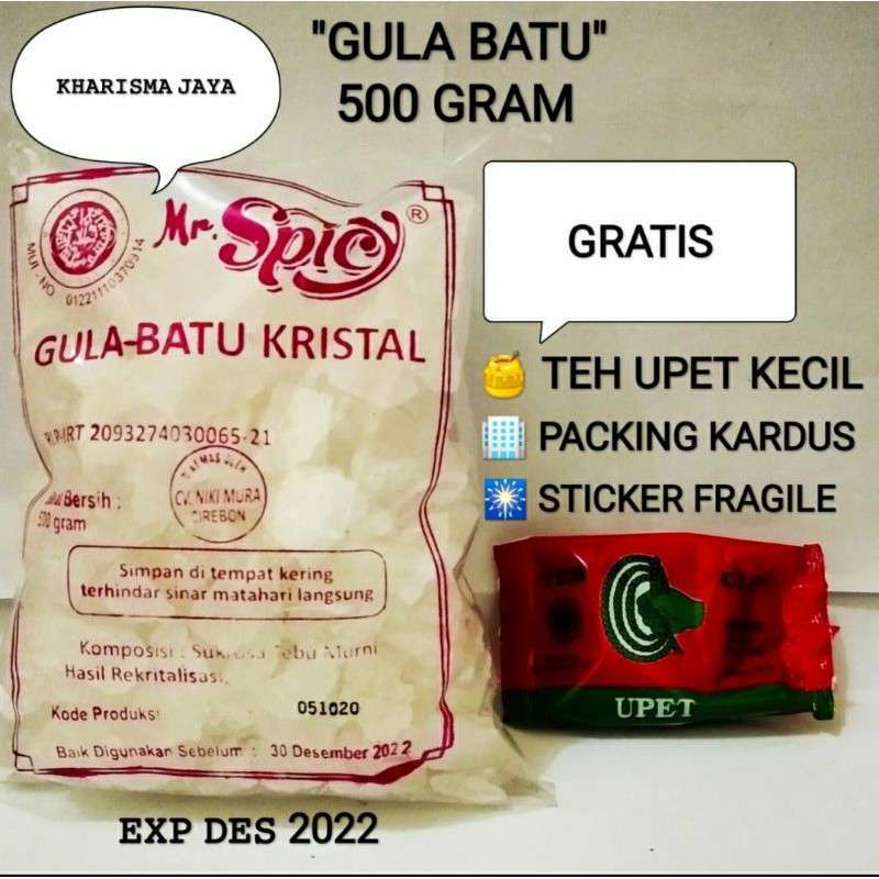 Jual Gula Batu Kristal 500gr Gratis Teh Upet Khas Cirebon Di Seller ...
