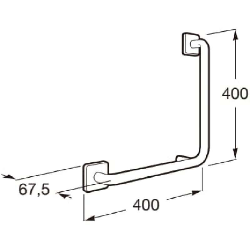 Jual Pegangan Kamar Mandi Grab Bar Victoria Grab Rail 90º Roca ...