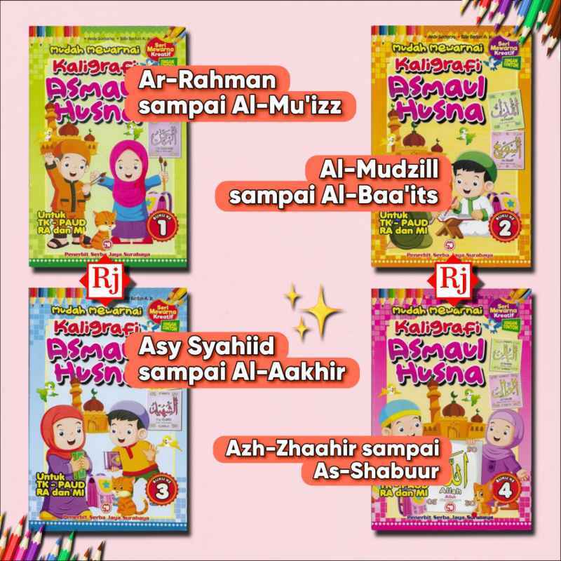 Promo (sj) Mewarnai Kaligrafi Asmaul Husna - Jilid 2 Diskon 49% Di Seller Toko Buku Risya Jaya ...