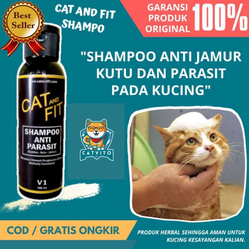 Promo Shampoo Kucing Cat and Fit V1 Untuk Parasit Jamur dan Scabies ...