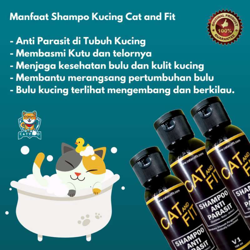 Promo Shampoo Kucing Cat and Fit V1 Untuk Parasit Jamur dan Scabies ...